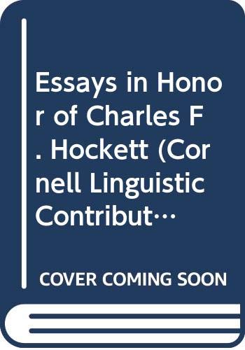 Amazon | Essays in Honor of Charles F. Hockett (Cornell Linguistic ...