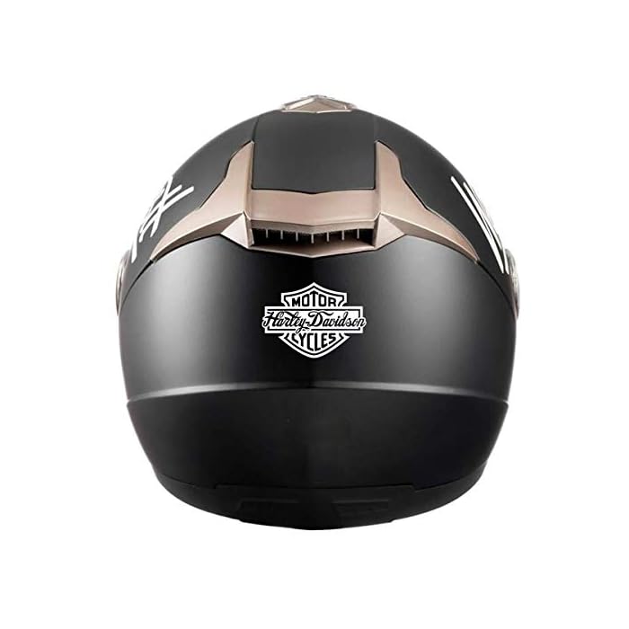 Buy Harley Davidson Helmet Reflective Stickers Retro Logo (White ...