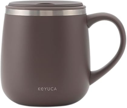 Amazon.co.jp: [ケユカ] KEYUCA pomaステンレスマグ 400ml フタ付き ブラウン : ホーム＆キッチン