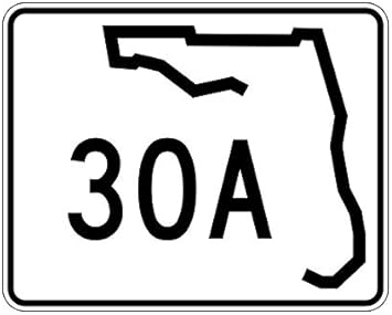 Amazon.com: MR3Graphics Florida State Road 30A Sticker Decal R1367 ...