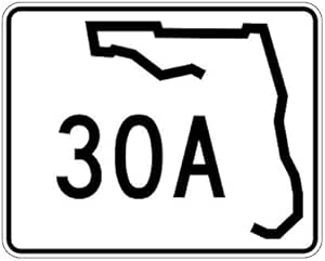 Amazon.com: MR3Graphics Florida State Road 30A Sticker Decal R1367 ...
