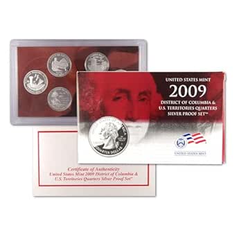 2009 D.C. & U.S Territories Quarter Silver Proof Set U.S. Mint OGP COA ...