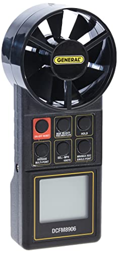 General Tools DCFM8906 Digital Air Flow Meter with CFM Display : Amazon ...