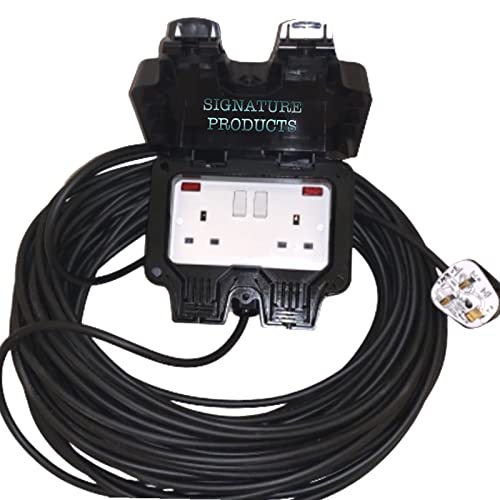 2G IP66 Outdoor Extension Lead Waterproof Double Socket 15 Metre ...