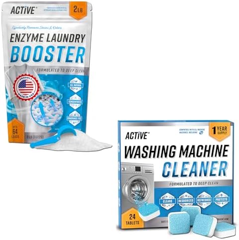 Amazon.com: ACTIVE Enzyme Laundry Booster and Washing Machine Cleaner ...