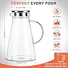 Amazon.com: SUSTEAS 2.0 Liter 68oz Glass Pitcher with Lid, Easy Clean ...