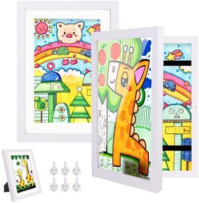 Ciscle Kids Art Frames, 2 Pack A4 Fillable Front Opening Photo Frames ...