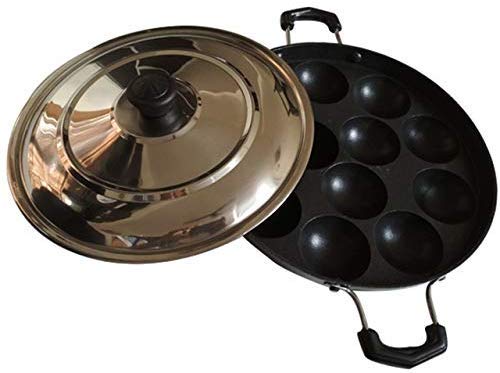 Buy Induction Base Super Quality Non Stick appam patrak, 12 Cavities ...