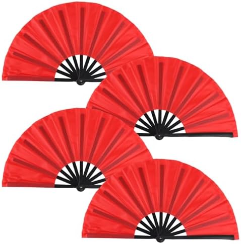 Amazon.com: MANCHAP 4 PCS 13 Inch Large Folding Hand Fan, Chinese Kung ...