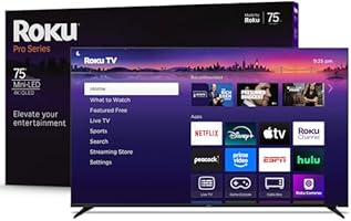 Amazon.com: Roku Smart TV 2025 – 75-Inch Pro Series, Mini-LED TV – RokuTV with Backlit Voice ...