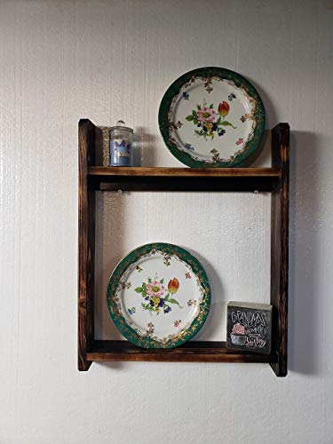 Amazon.com: Burnt Wood Plate Rack : Home & Kitchen