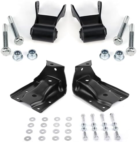 Amazon.com: WEILEITE Rear Leaf Spring Hanger Shackle Bracket Kit ...