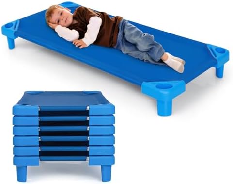 Amazon.com : Giantex 6 PCS Stackable Daycare Cot for Kids, 51" L x 22.5 ...