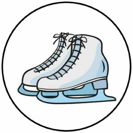 Amazon.com: 48 pcs Ice Skating Cute Clipart Skates Stickers Envelope ...
