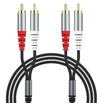 RCA Cable, 2RCA to 2RCA Cable, 2 RCA M/M Stereo Audio Cable, Gold ...