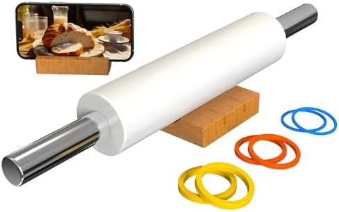 Amazon.com: Zulay Kitchen 17-Inch Marble Rolling Pin With Stand ...