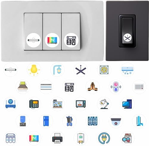 CLICKEDIN Switch ID Sticker Transparent Vinyl Multicolor Labels 3-A4 ...