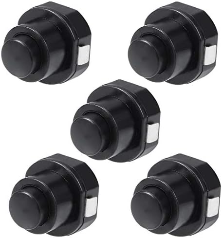 uxcell 5 Pcs Latching Action Flashlight Torch Push Button Switch ...