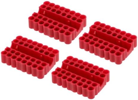 HARFINGTON 4pcs Plastic Hex Shank Screwdriver Bit Holder Organizer 32 ...