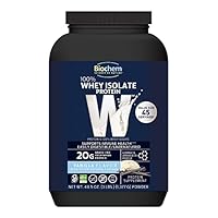 Biochem 100% Whey Isolate Protein - Vanilla Flavor – 48.5 oz. - Pre ...