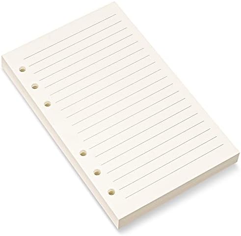 Bidponds A6 Lined Paper Refill, 6 Holes Refill Paper for A6 Personal ...