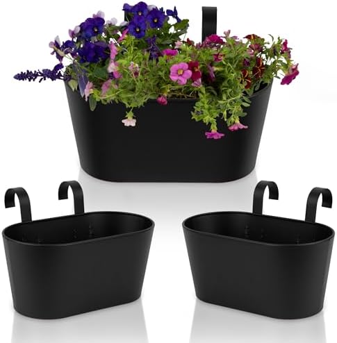Amazon.com: YBING Railing Planter Box with Adjustable Brackets 16.9 ...