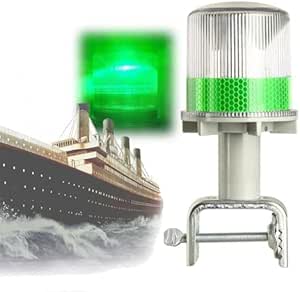 Solar Boat Navigation Lights with Protective Net, 300m Visual Distance ...