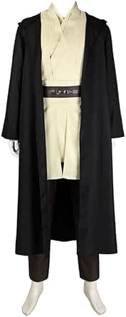 Amazon.com: Foyacos Qui-gon Jinn Cosplay Costume with Robe Adult Men ...