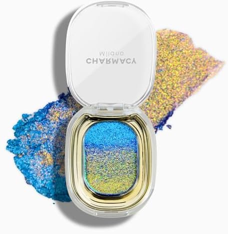Amazon.com : Metallic Duo-chrome Eyeshadow Makeup,High Pigment Blue ...