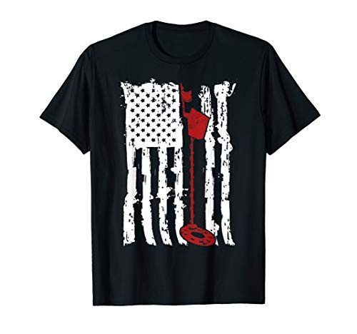 Metal detector American flag Tshirt Vintage Style US Flag | Top Metal ...