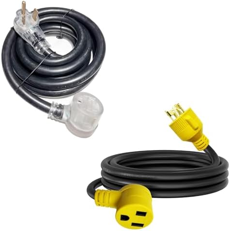 Amazon.com: Suplevel 250 Volt Welder Extension Cord 15 Feet and 10 FT ...