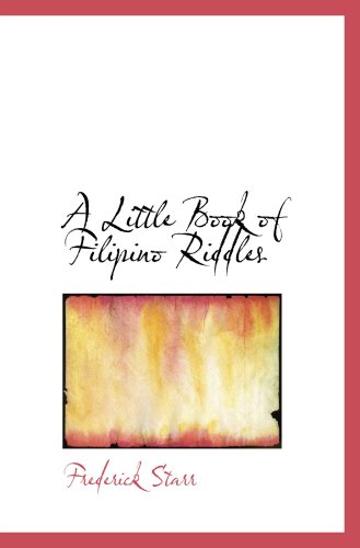 A Little Book of Filipino Riddles : Amazon.in: Books