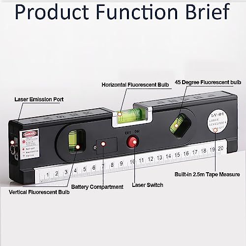 Multipurpose 4 in 1 Laser Level – Level Tool Kit with Retractable ...