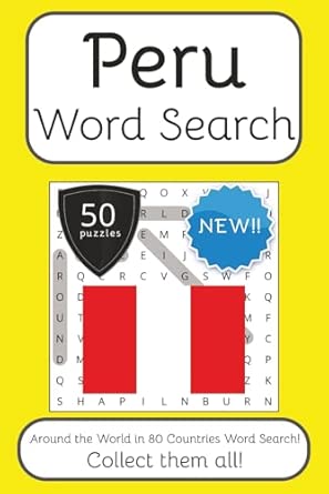 Peru Word Search Book: Words Search With Easy To Read Print about Peru ...