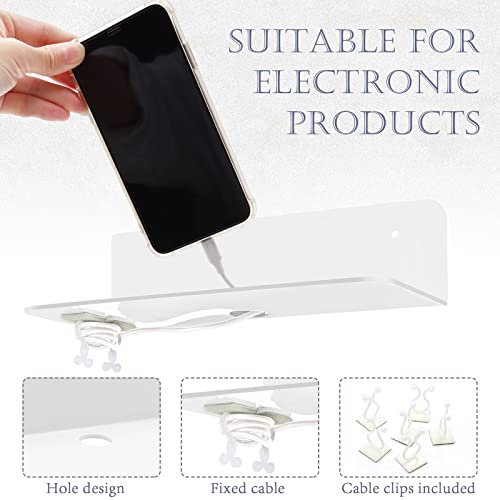 SPOKKI 3 Pack Acrylic Floating Shelves, Multifunctional Small Wall ...