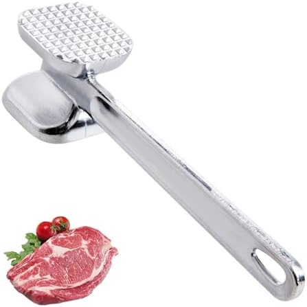 Meat Tenderizer Mallet Stainless Steel, Premium Meat Hammer Tenderizer ...