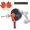 VEVOR Drain Auger 25Ft, Plumbing Snake with Drill Attachment, Plumbers ...