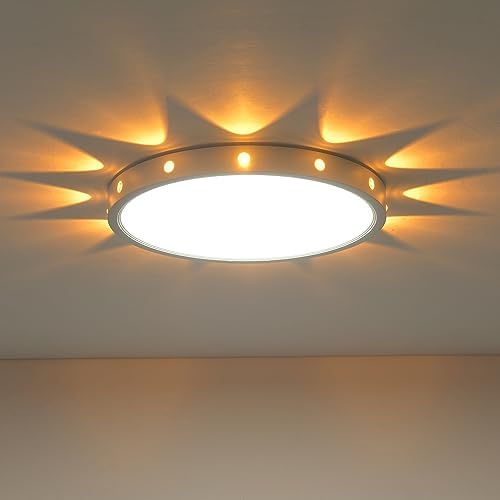 Anmaice 12 Inch LED Flush Mount Ceiling Light Fixture with Night Light ...
