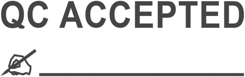 Amazon.com : QC Accepted, pre-Inked Office Rubber Stamp (#761502-38RD ...