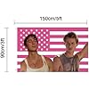 Amazon.com : WENWELL JJ and Rafe USA Flag Tapestry - Funny Pink ...