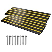 VEVOR 2 Pack Rubber Curb Ramps for Driveway, Heavy Duty Car Ramp 2.5 ...