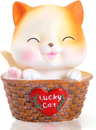 Amazon.com : Metal Cat Coin Piggy Bank for Adults, Animal Money Bank ...