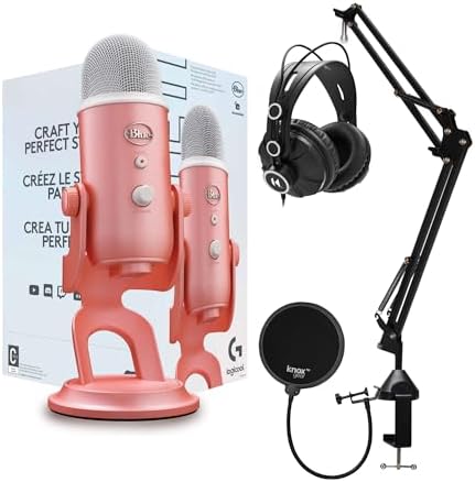 Amazon.com: Blue Microphones Yeti USB Microphone (Blackout) Bundle with ...