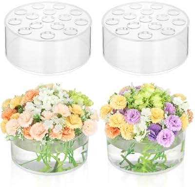 Amazon.com: GIVMOR COLOS Acrylic Flower Vase 8 in Dia. Circular Leak ...