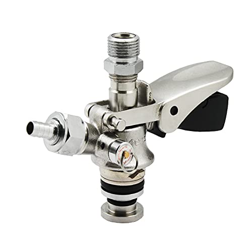 Krome Dispense C712 U System Keg Coupler with PRV, Stainless Steel Body ...