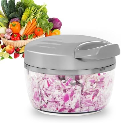 Amazon.com: DOSMAMZ Hand Pull String Vegetable Chopper Food Processor ...