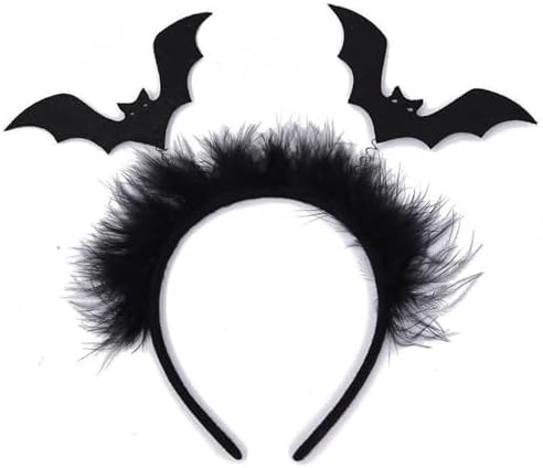 Amazon.com: WRBAJIS Halloween Bat Headband Black Bat Wings Hair Bands ...