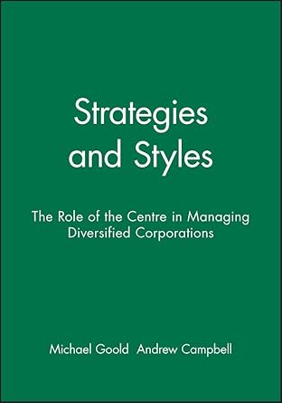 Strategies and Styles: Goold, Michael: 9780631168461: Amazon.com: Books