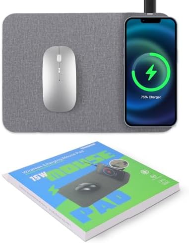 Amazon.com: 15W Wireless Charging Mouse Pad, Wireless Charging Pad ...