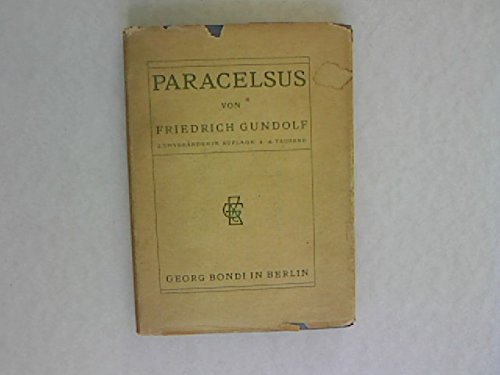 Amazon.com: Paracelsus: Gundolf, Friedrich: Books